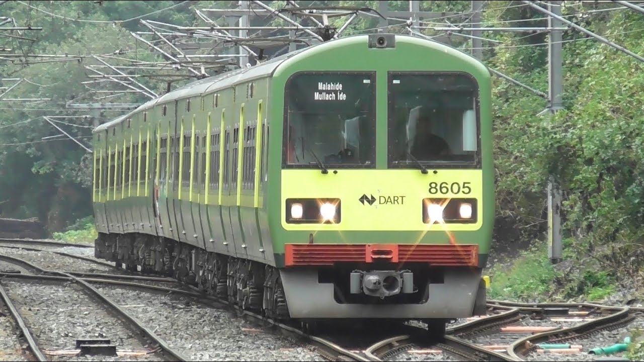 Irish Rail 8500 Class Dart Train 8605 - Malahide Station, Dublin - YouTube