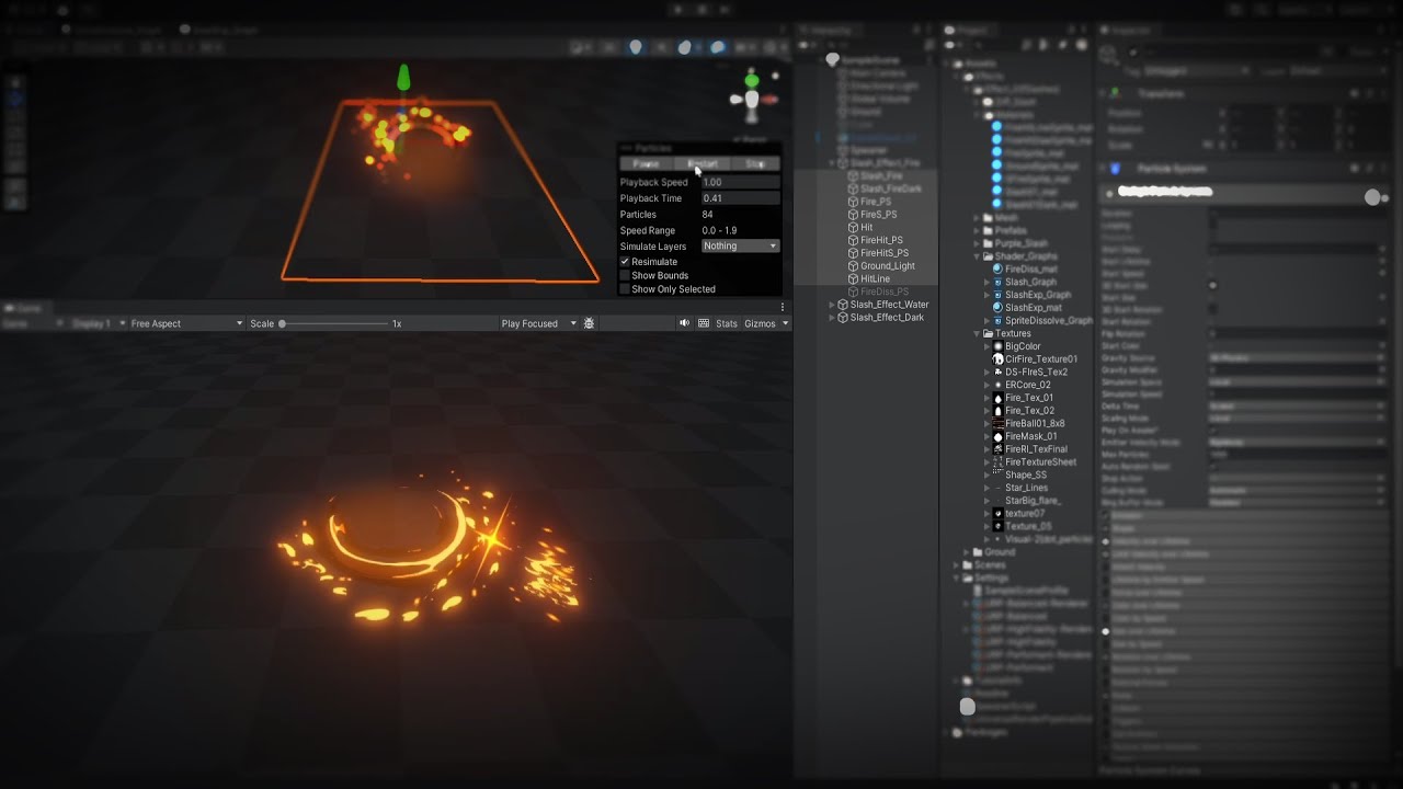 How I Made This Stylized Fire Slash Effect in Unity!! - YouTube