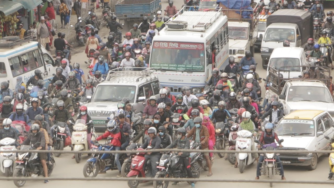 Roads of kathmandu | kathmandu traffic jam - YouTube