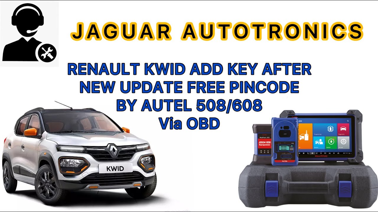 Kwid ADD KEY /FREE PINCODE IN NEW MENU AUTEL 508/608 VIA OBD / தமிழ் ...