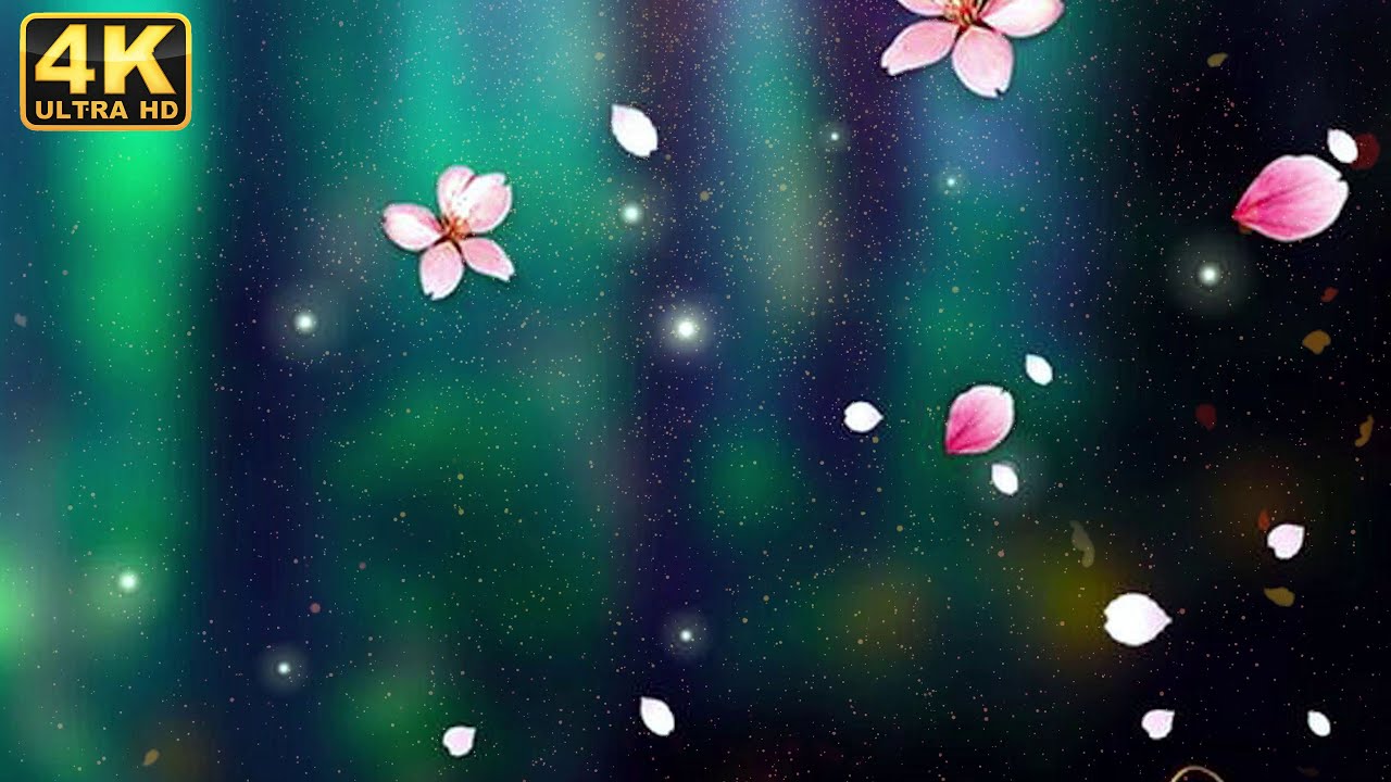 Particle background animation motion effect free download with flower ...