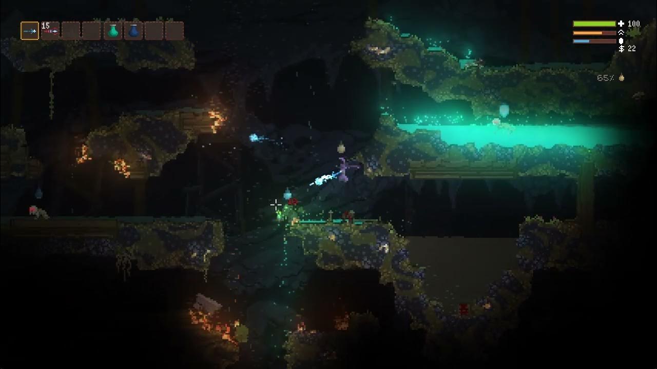 Un-edited daily runs till I get better-Noita day 7 - YouTube