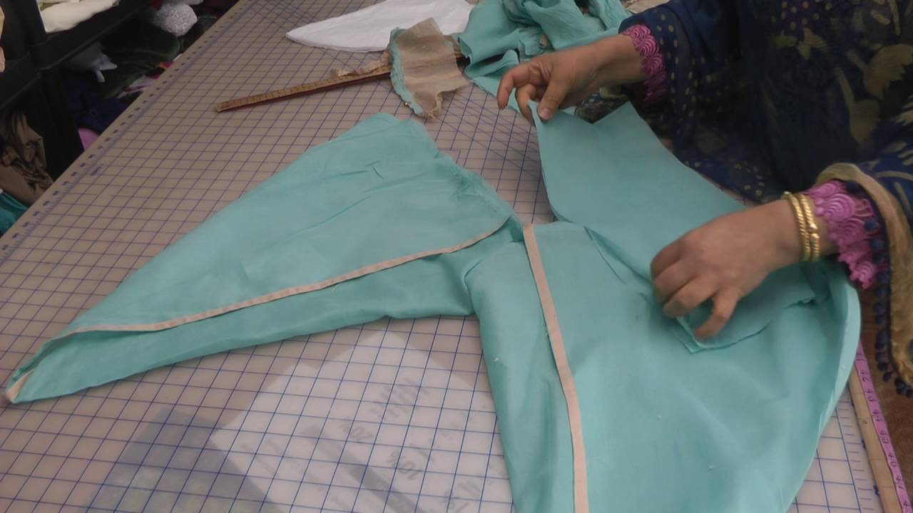 tulip salwar pleating - YouTube