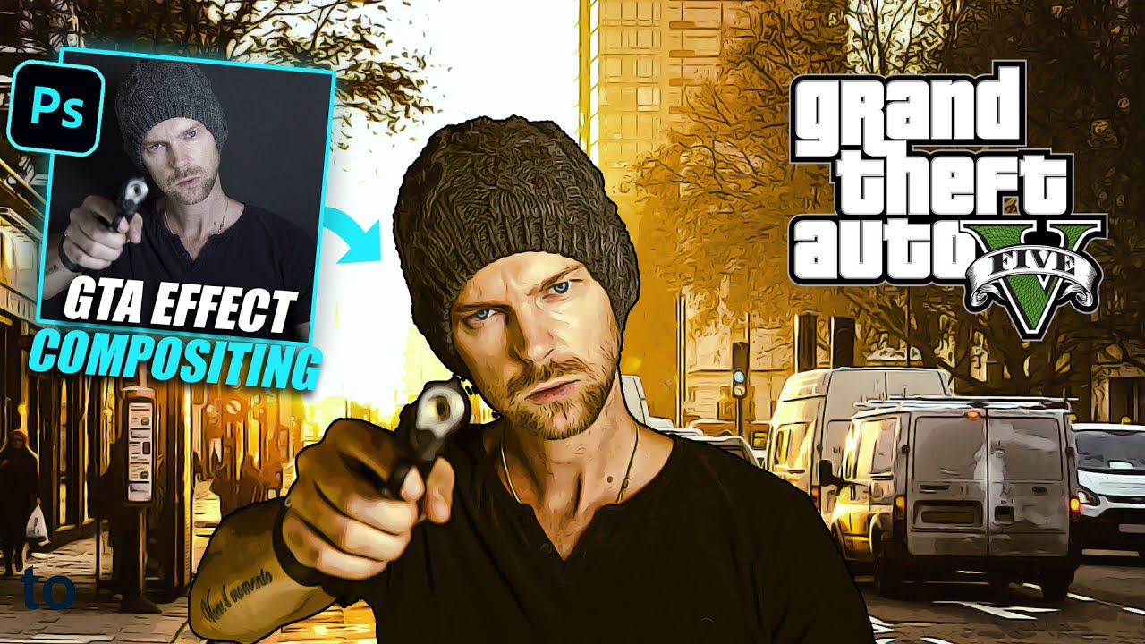 How to Create Classic Grand Theft Auto (GTA) Cover | Photoshop Tutorial ...