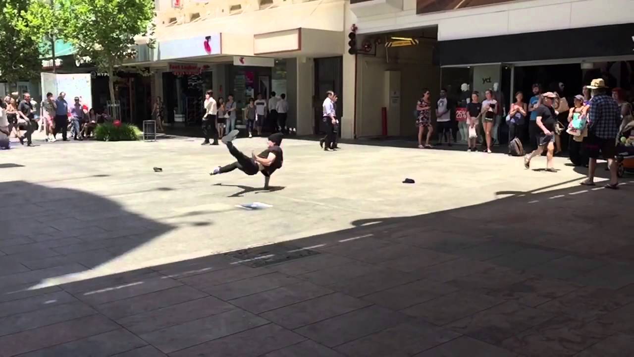 Break dance in slow motion - YouTube