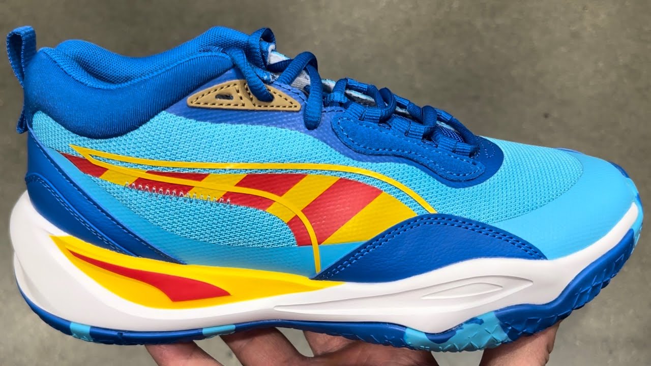 Puma Playmaker Pro The Smurfs Blue Basketball Shoes - YouTube