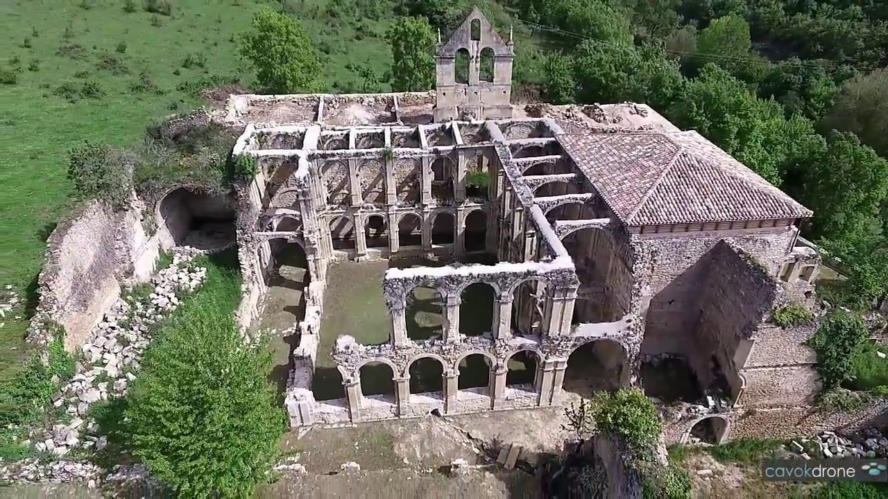 Monasterio de Santa María de Rioseco. Vista aérea con drone - YouTube
