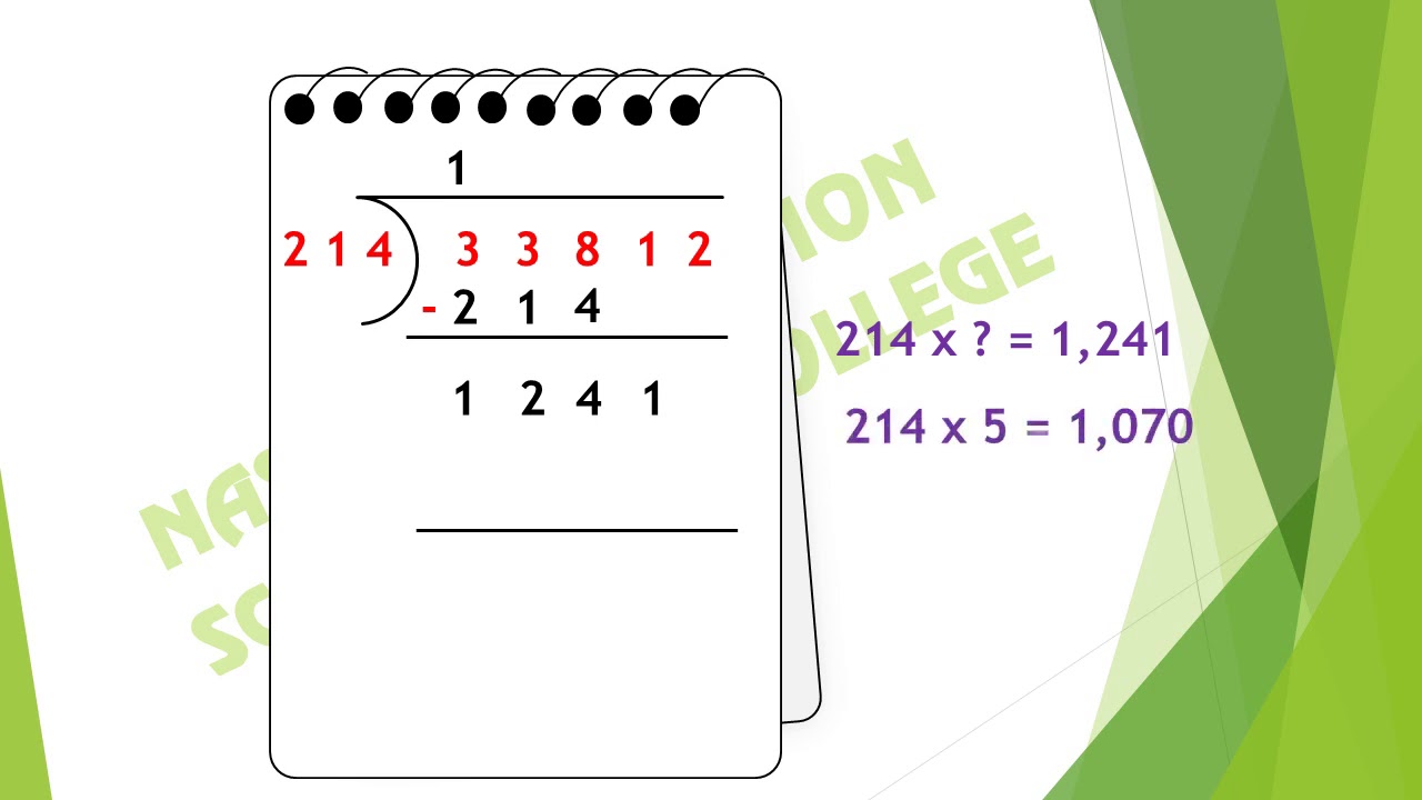 45 Math Class5 vertical division - YouTube