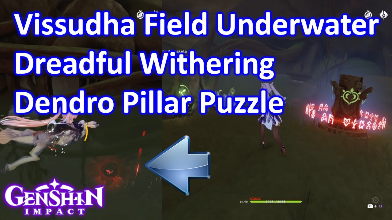 Vissudha Field Underwater Dreadful Withering Dendro Pillar Puzzle ...
