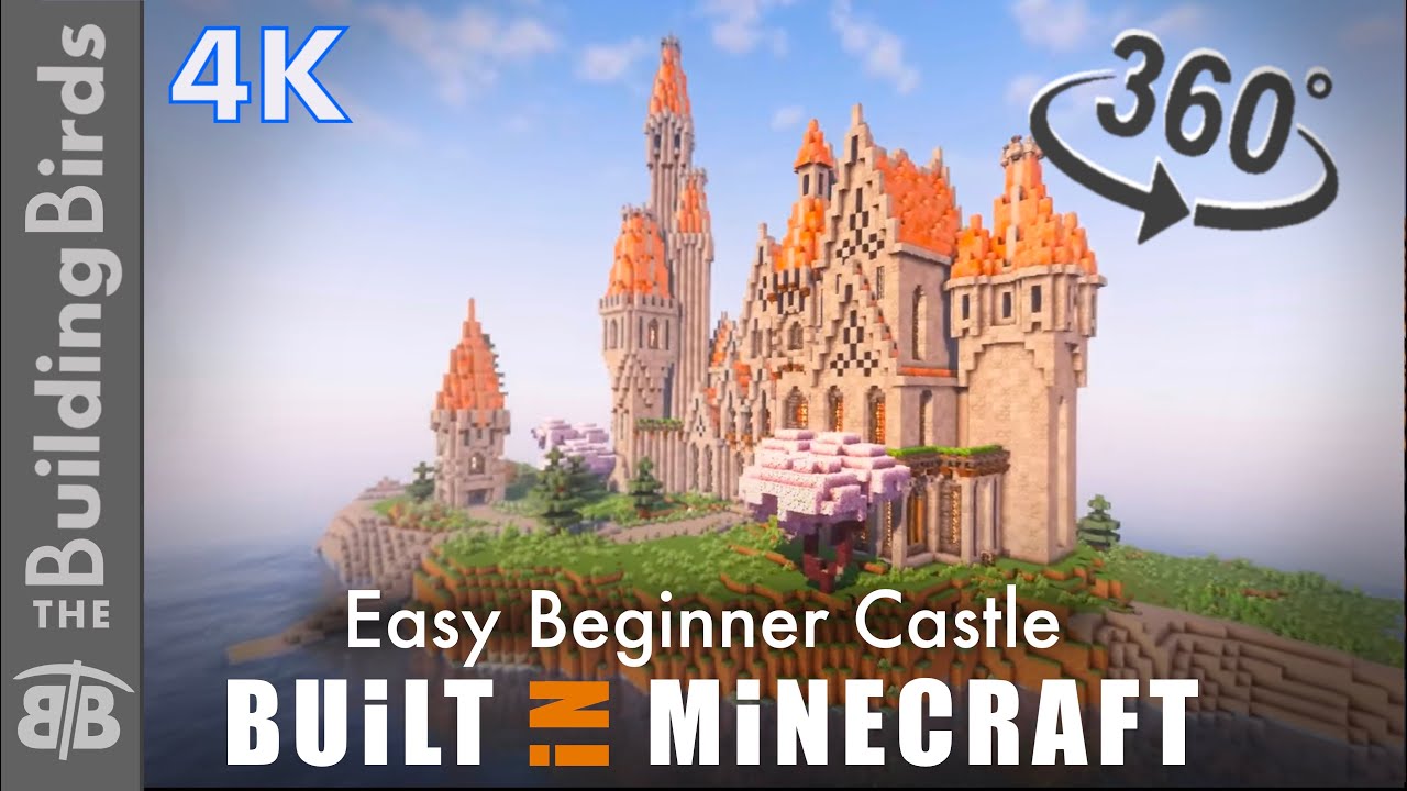Minecraft 360 - Easy Castle beginner - YouTube
