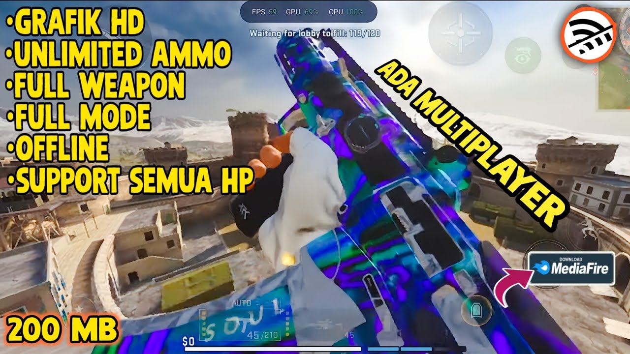 200 MB!!! Game FPS Offline Grafik HD Mirip Call Of Duty Bisa ...