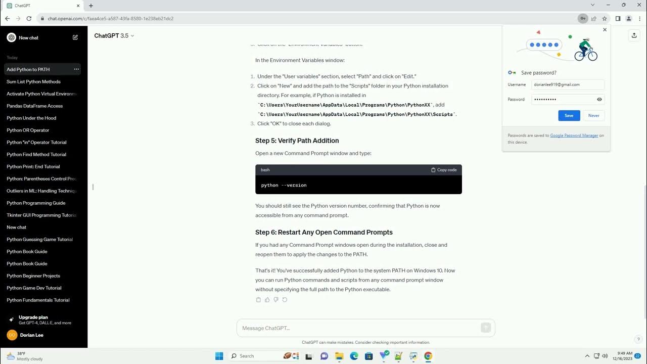 How To Add Python Path In Windows 10 Youtube