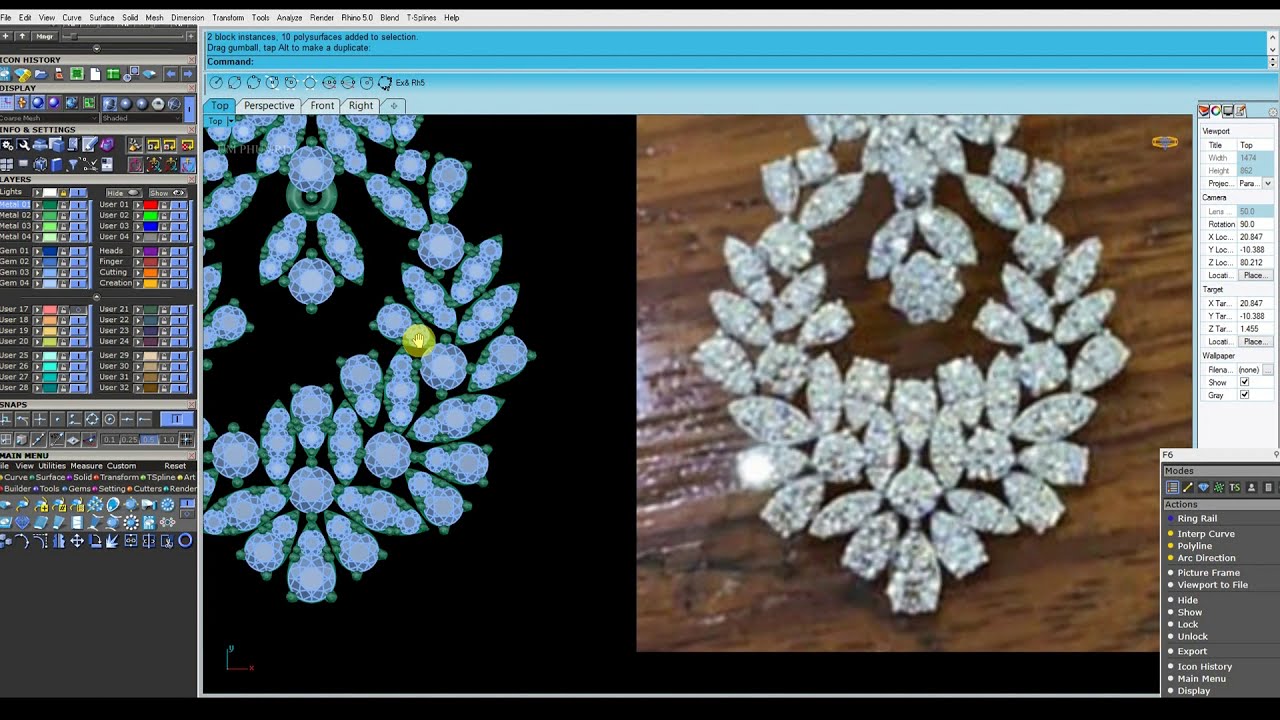 how to design earing on matrix 8 gemvision #012 #umphumrin # ...