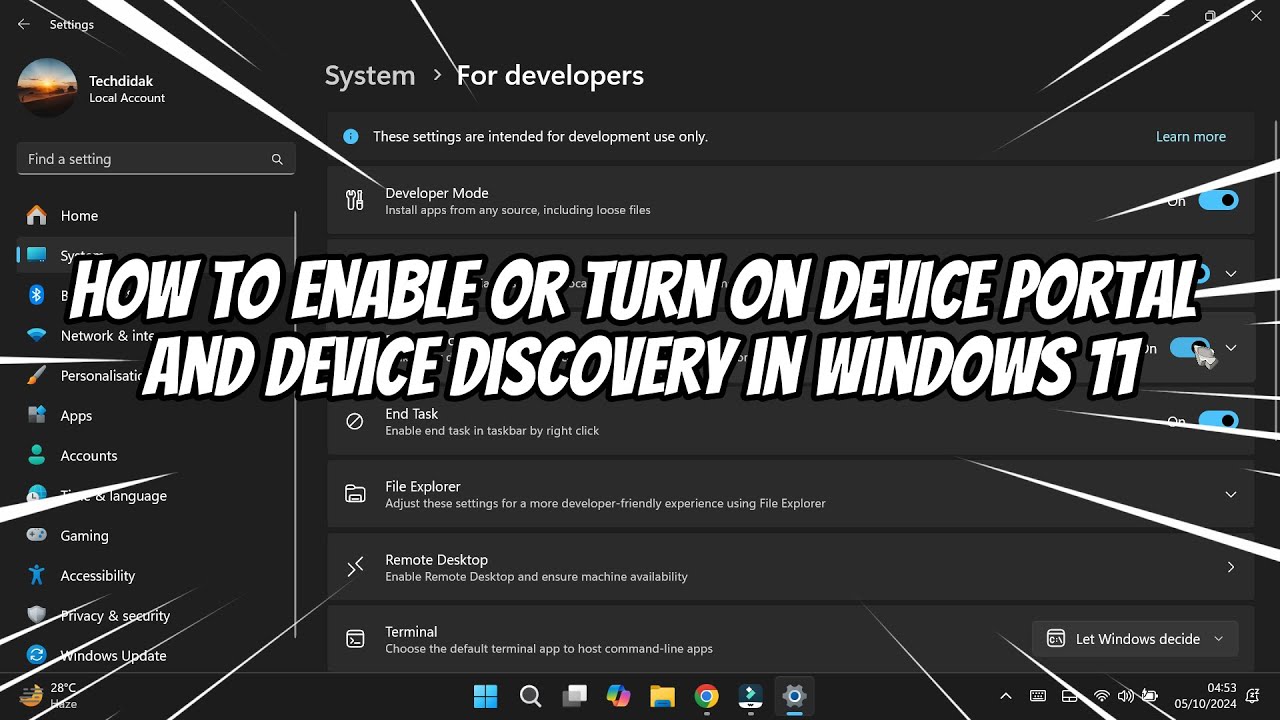 How to Enable or Turn On Device Portal and Device Discovery in Windows ...