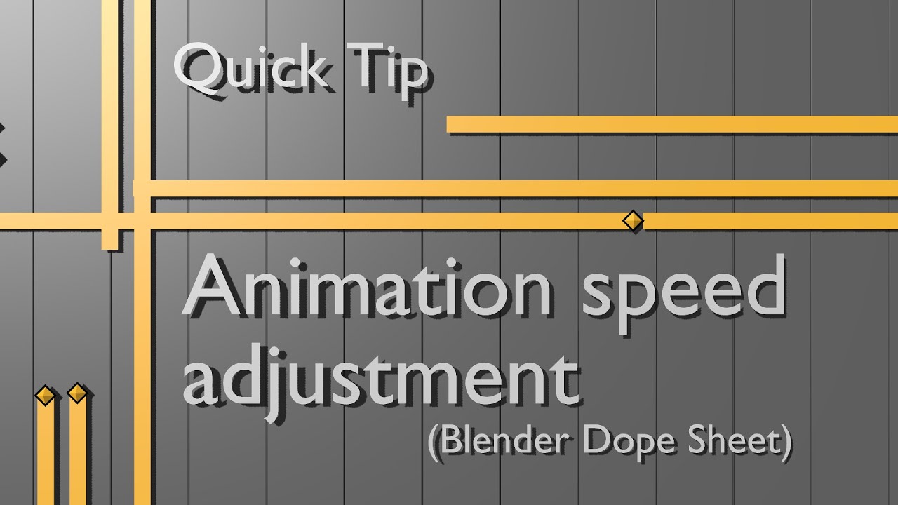 Quick Tip - Animation Speed Adjustment - YouTube