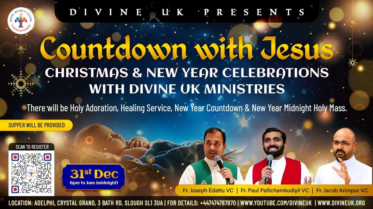 (LIVE) Countdown with Jesus & Night Vigil (31 December 2024) Divine UK - YouTube