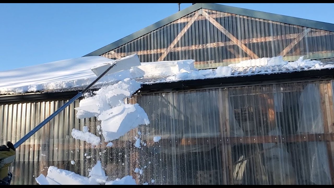 Homemade roof rake - YouTube