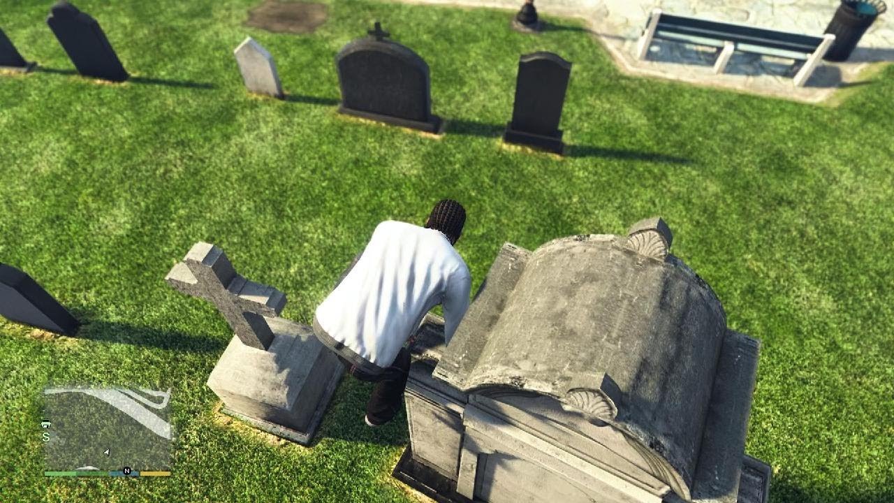 Grand Theft Auto V cemetery - YouTube