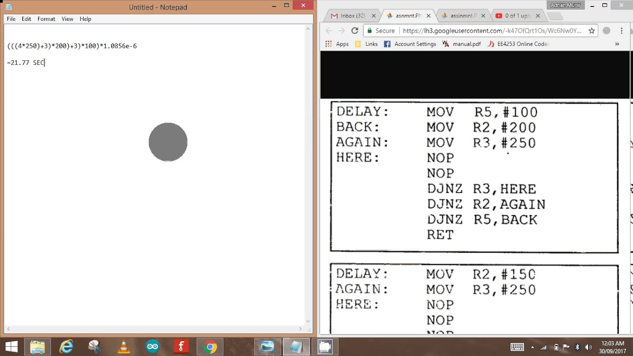 Timedelay Through Subroutine In 8051 Microcontroller Part 2 Youtube