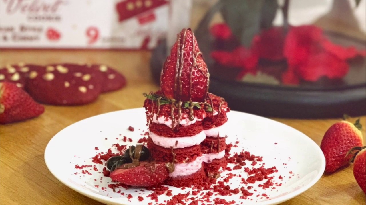 Raspberry Red Velvet Cheesecake - Valentine Dessert Recipe - YouTube