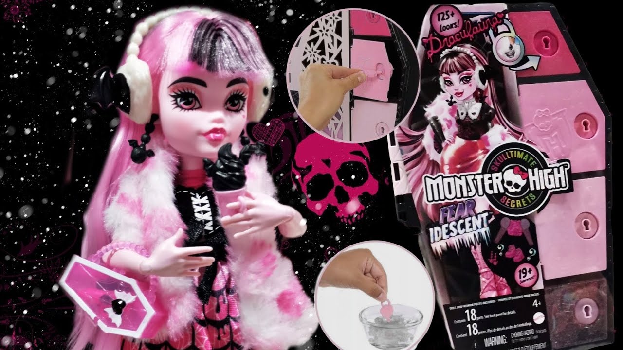 ДРАКУЛАУРА Skulltimate secrets Fear Idescent Monster High 19+ сюрпризов ...