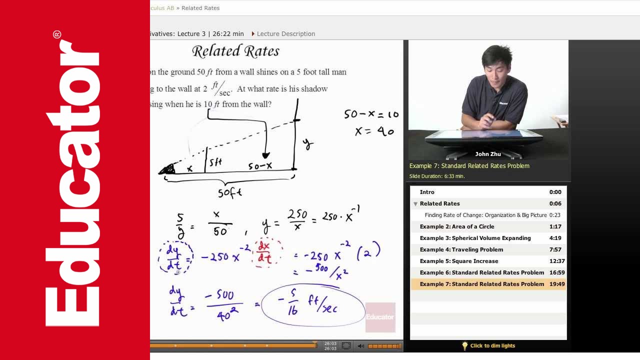 AP Calculus AB: Related Rates - YouTube