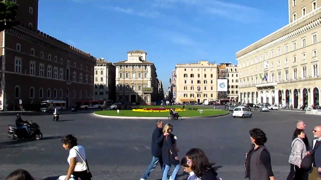 Rome - A View of Via Del Corso, Piazza Venezia and the Vittorio ...