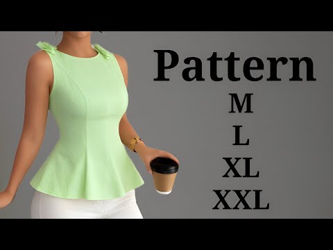 Easy Pattern Making ✂️How to Draft a Flared Hem Top – Beginner Friendly🪡🧵