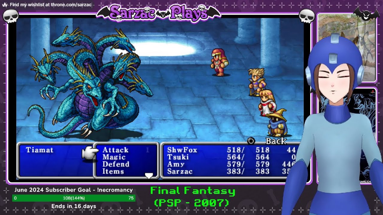 Sarzac Plays: Stream #590 - Final Fantasy (PSP - Part III) & Jaseiken ...