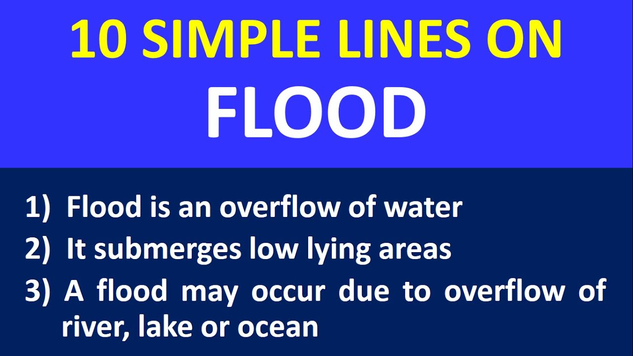 10 Simple Lines on Flood in English | Few Simple Lines on Flood in ...