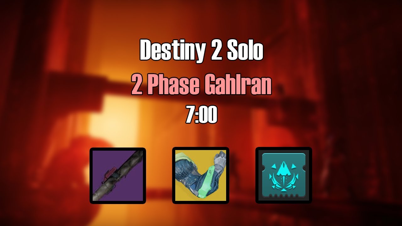 [Destiny 2] Solo 2 Phase Gahlran (Season of the Seraph) - YouTube