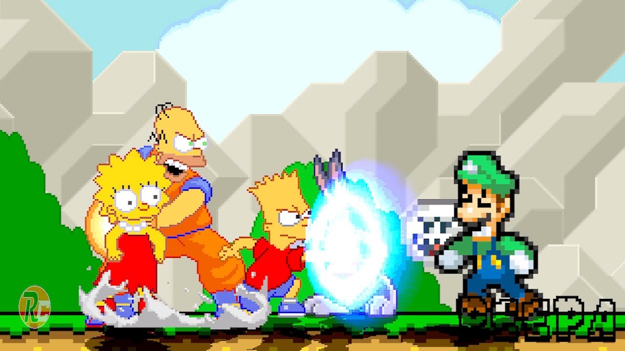 TEAM HOMER, LISA & BART VS TEAM BOO, SUPER BETTER LUIGI & BUGS BUNNY ...