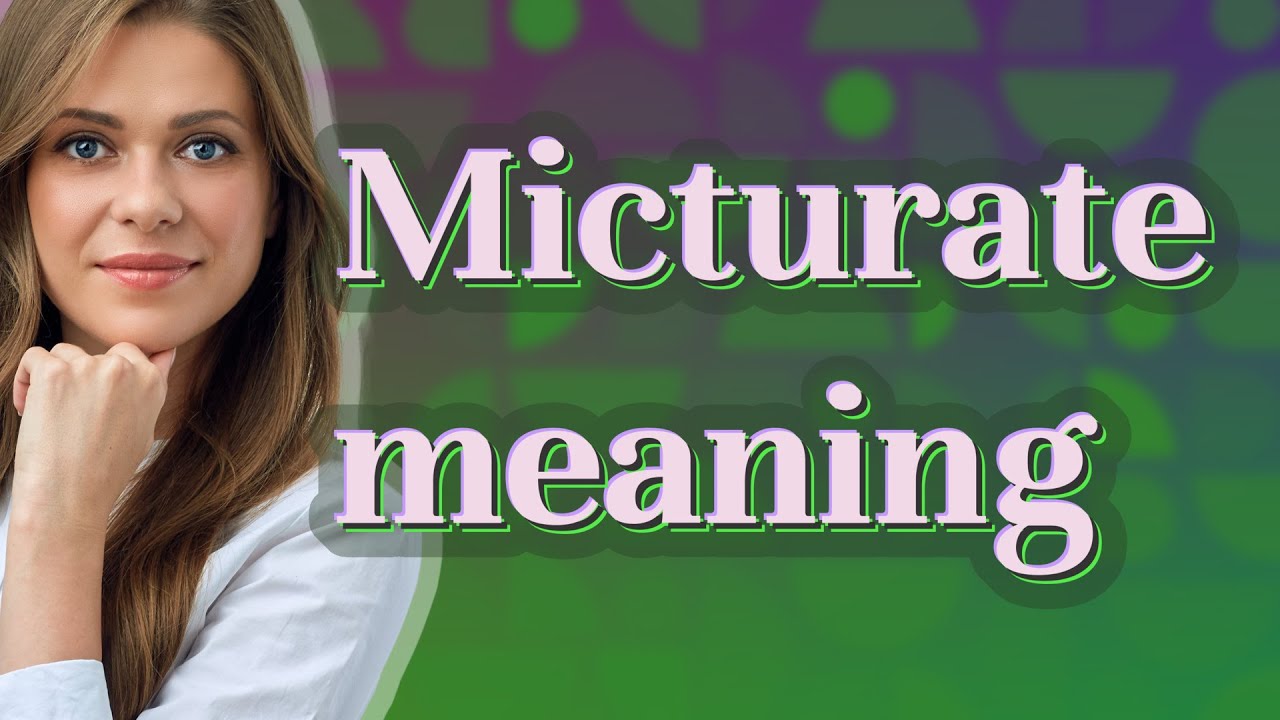 Micturate | meaning of Micturate - YouTube