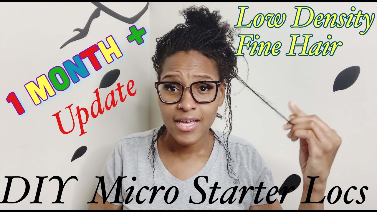 DIY Micro Starter Loc Journey | 1 Month + Update | Two Strand Twist ...