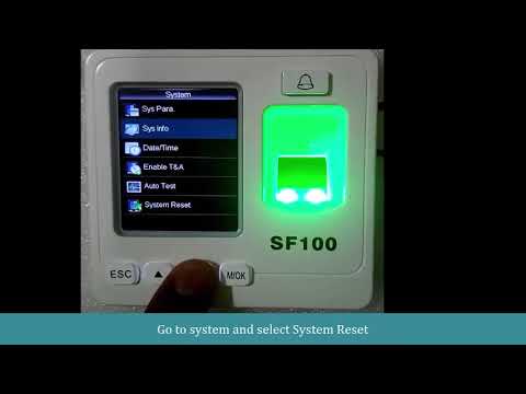 Identix SF100 How to Reset - YouTube