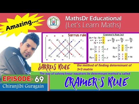 Cramer’s Rule Vs Sarrus rule in 3x3 matrix. Math Tricks with Chiranjibi ...