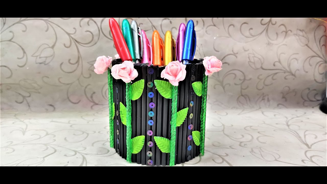PEN STAND Making Idea (using waste material) for Teacher's Day Gift ...