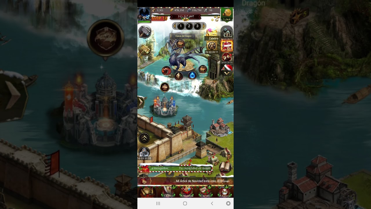 clash of kings en español: dragones en ataque y defensa - YouTube