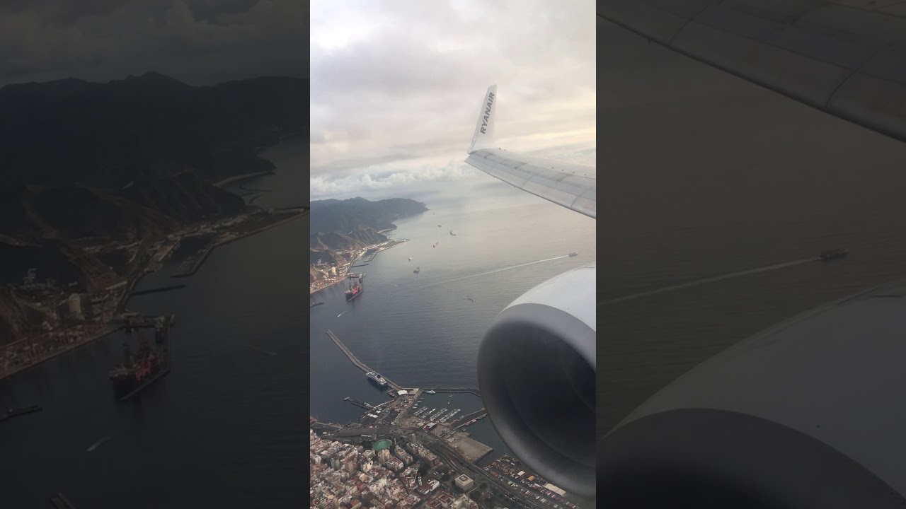 Aterrizaje Tenerife Norte -Los Rodeos // Boeing 737-800 Ryanair ...