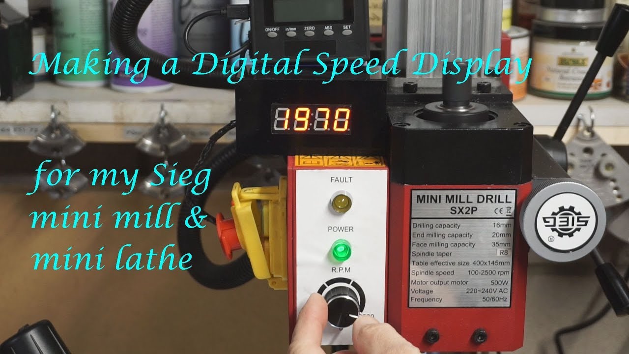 #MT16 - Making a Digital Speed Display (RPM, Tachometer) for Sieg mini ...