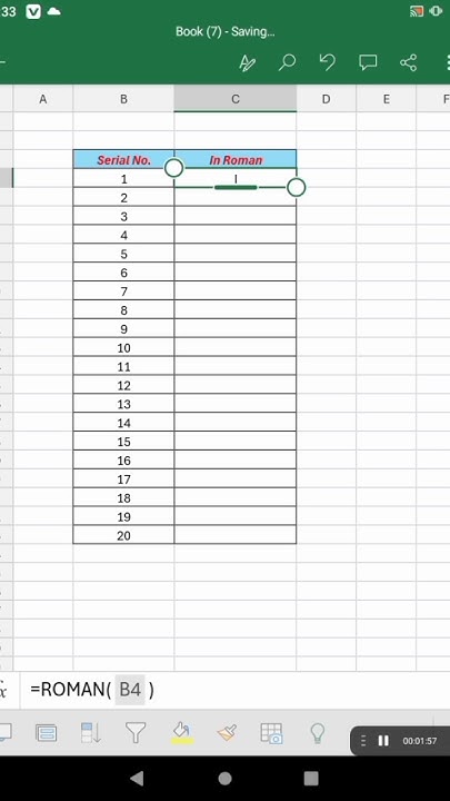 How to use Roman function in Excel tips and tricks 💯 #exceltips #excel #sorts - YouTube