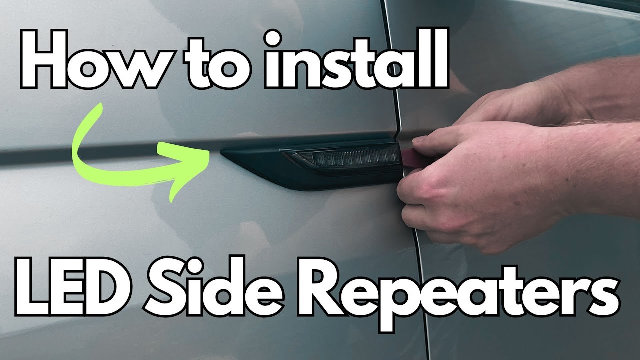 How to install Dynamic LED Side Repeaters | VW T6 Transporter - YouTube