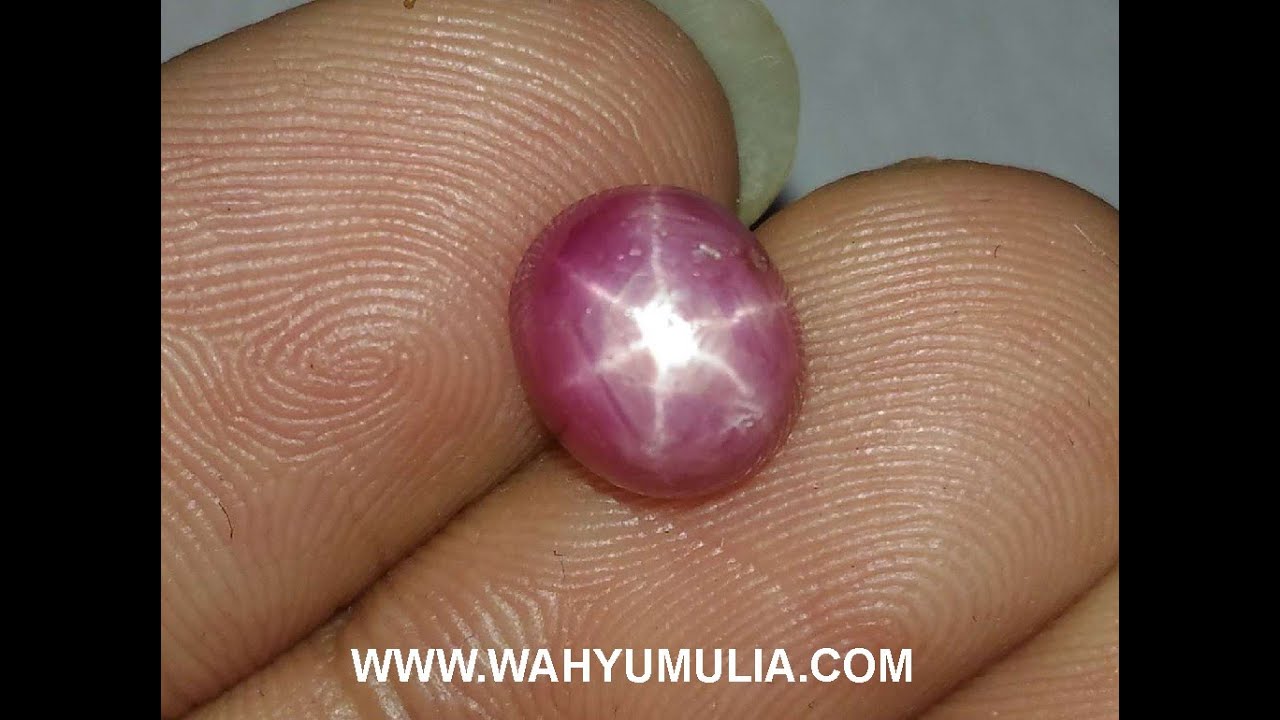 Batu Permata Merah Ruby Ster - YouTube