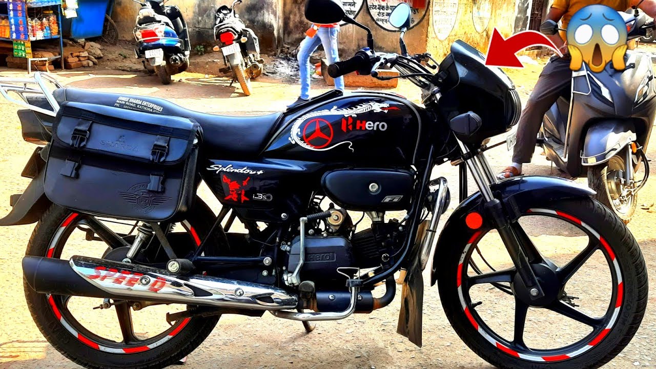 Hero Splendor Plus Bike Full Modification 😱| Splendor Me Khopdi Wala ...