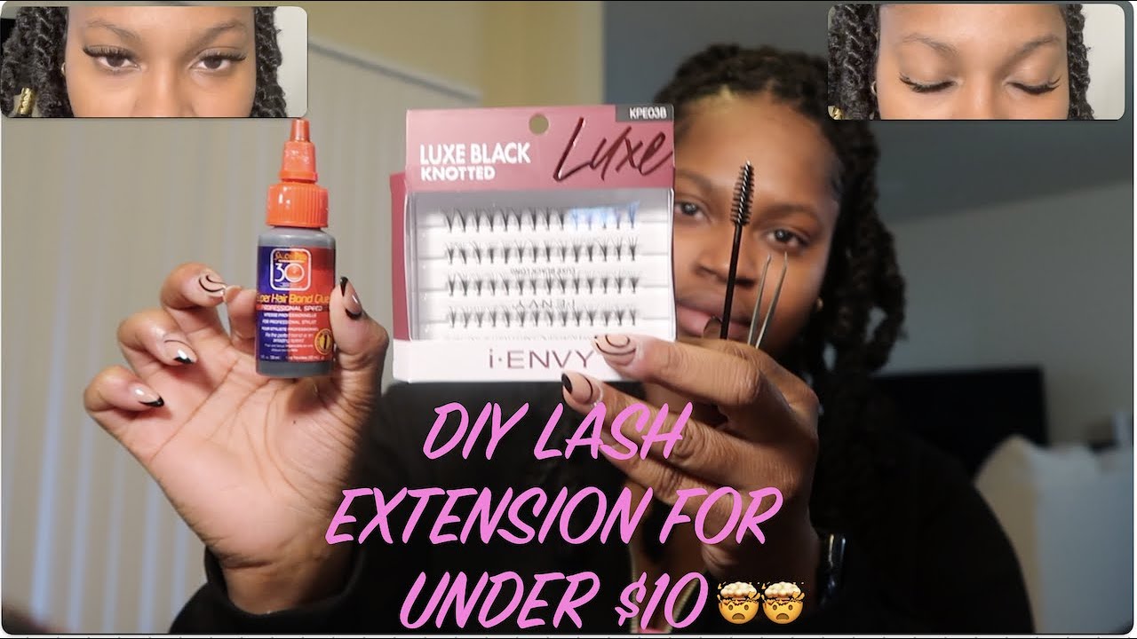 DIY Lash Extensions | Under $10 | 4 simple steps! - YouTube