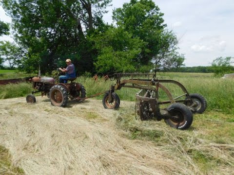 Raking Hay With The 1953 Farmall Cub - YouTube