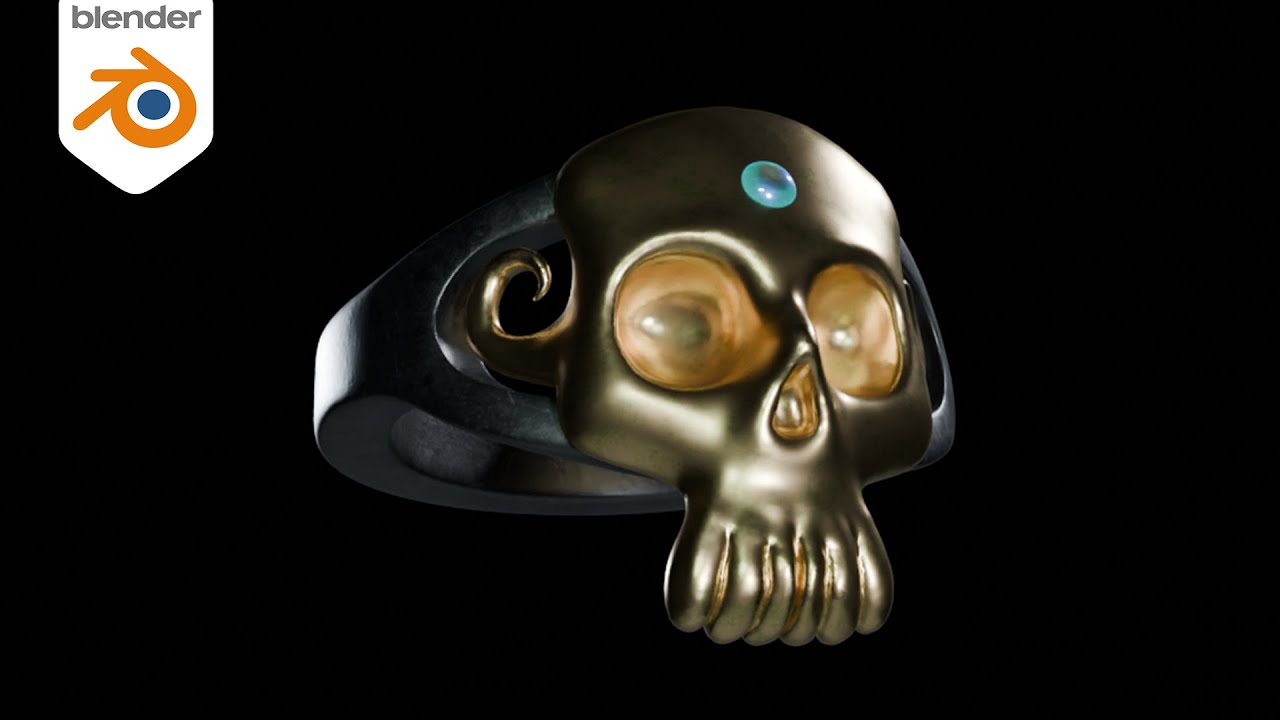 ''Skull Ring'' in Blender | Timelapse - YouTube