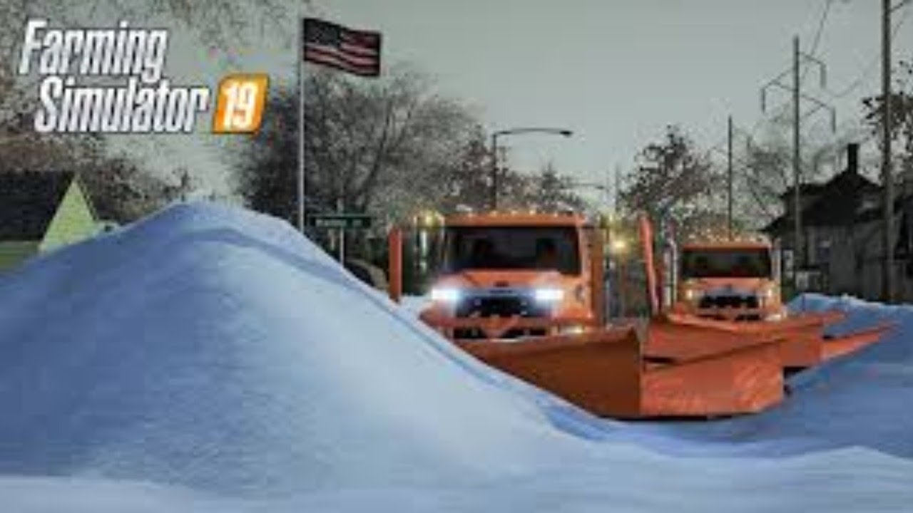Snow Plowing In Fs19!!! - YouTube