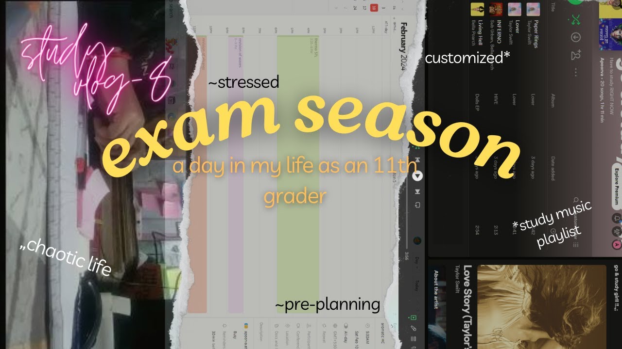 preparing for class 11th finals vlog [EXAM SERIES ep 1] - YouTube