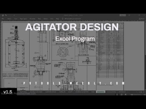 Agitator Design v1.5 | Excel Program - YouTube